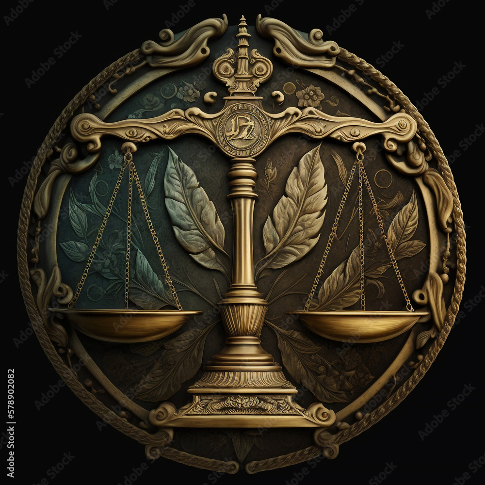 The Weighing Scale as an AI-Generated Emblem of Justice Stock ...