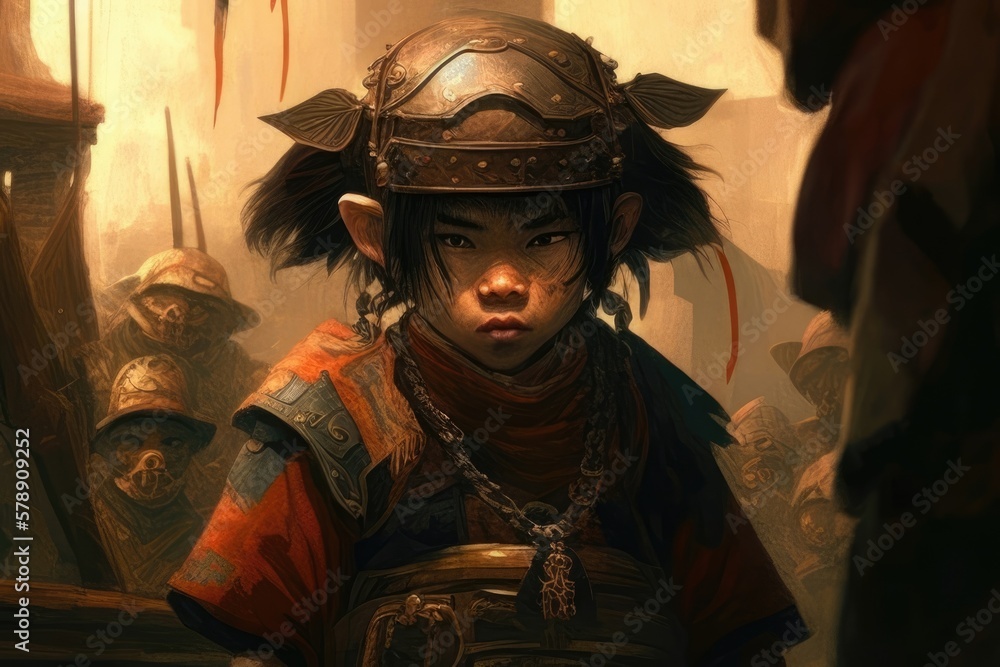 The legend of Momotaro the peach boy who defeated a band of marauding ...