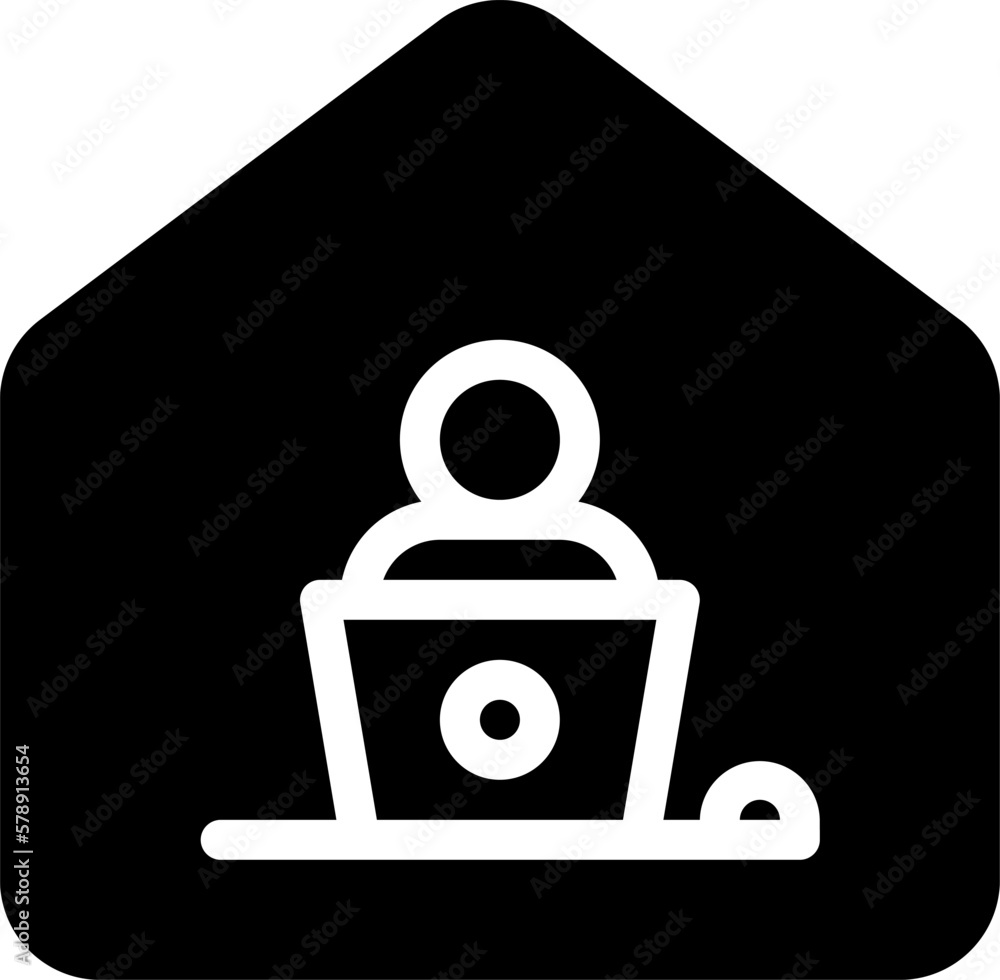 Work from Home Icon Vector: An icon vector that represents work from ...