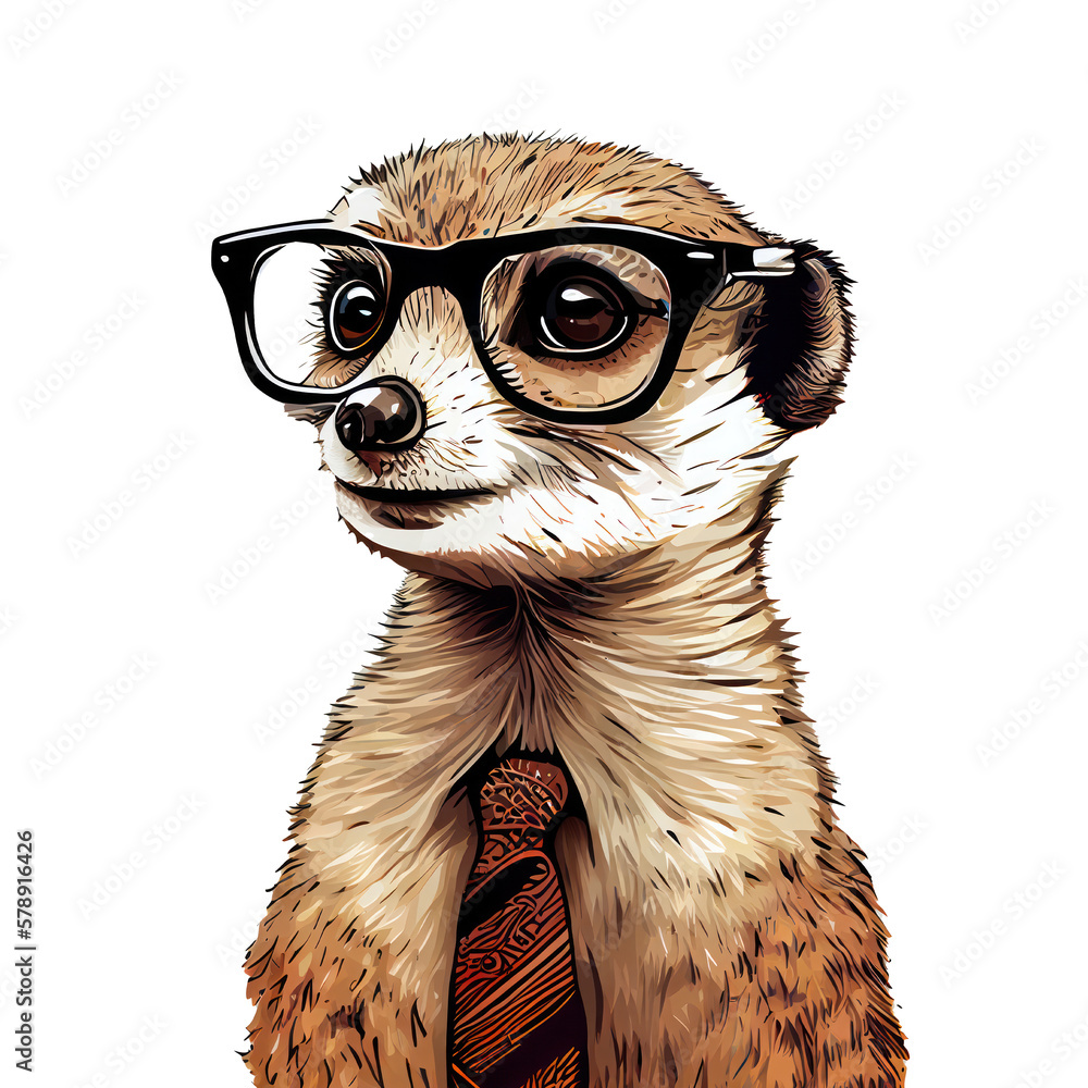 meerkat on white background, transparent png, generative ai Stock Illustration | Adobe Stock