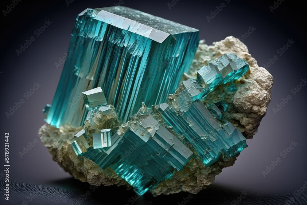 Pakistani Beryl (Aquamarine) mineral specimen. A beryllium aluminum ...