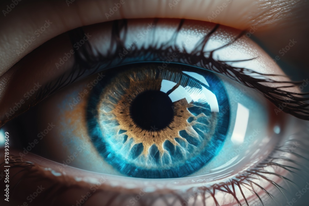 Realistic Blue Eye with Professional Color Grading and Soft Shadows ...
