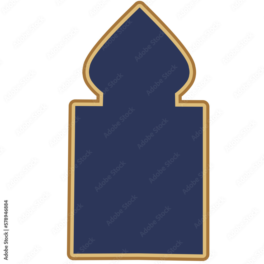 Vetor de Mosque Window Frame With Gold Border do Stock | Adobe Stock