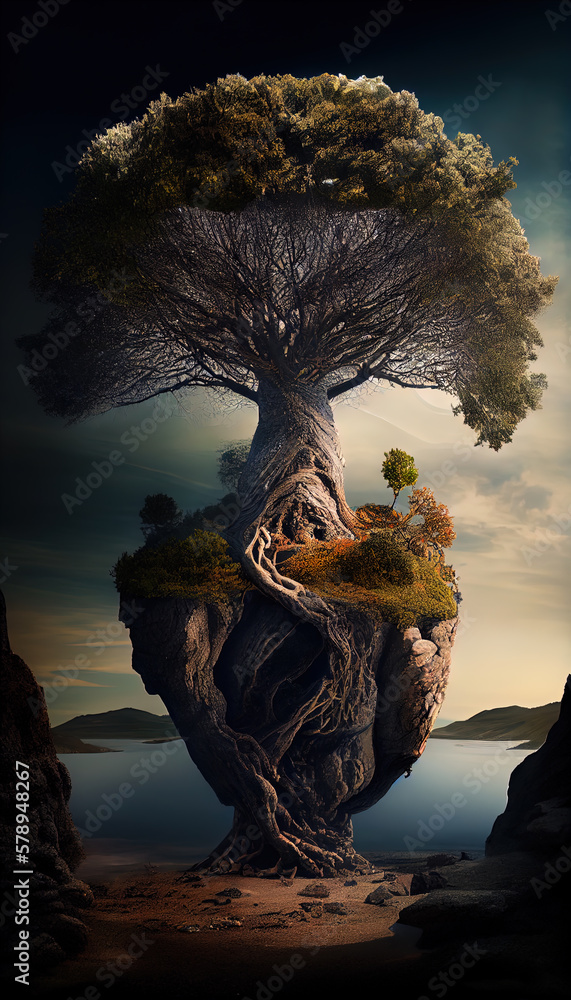 stunning ornate tree design, ai generated Stock Illustration | Adobe Stock