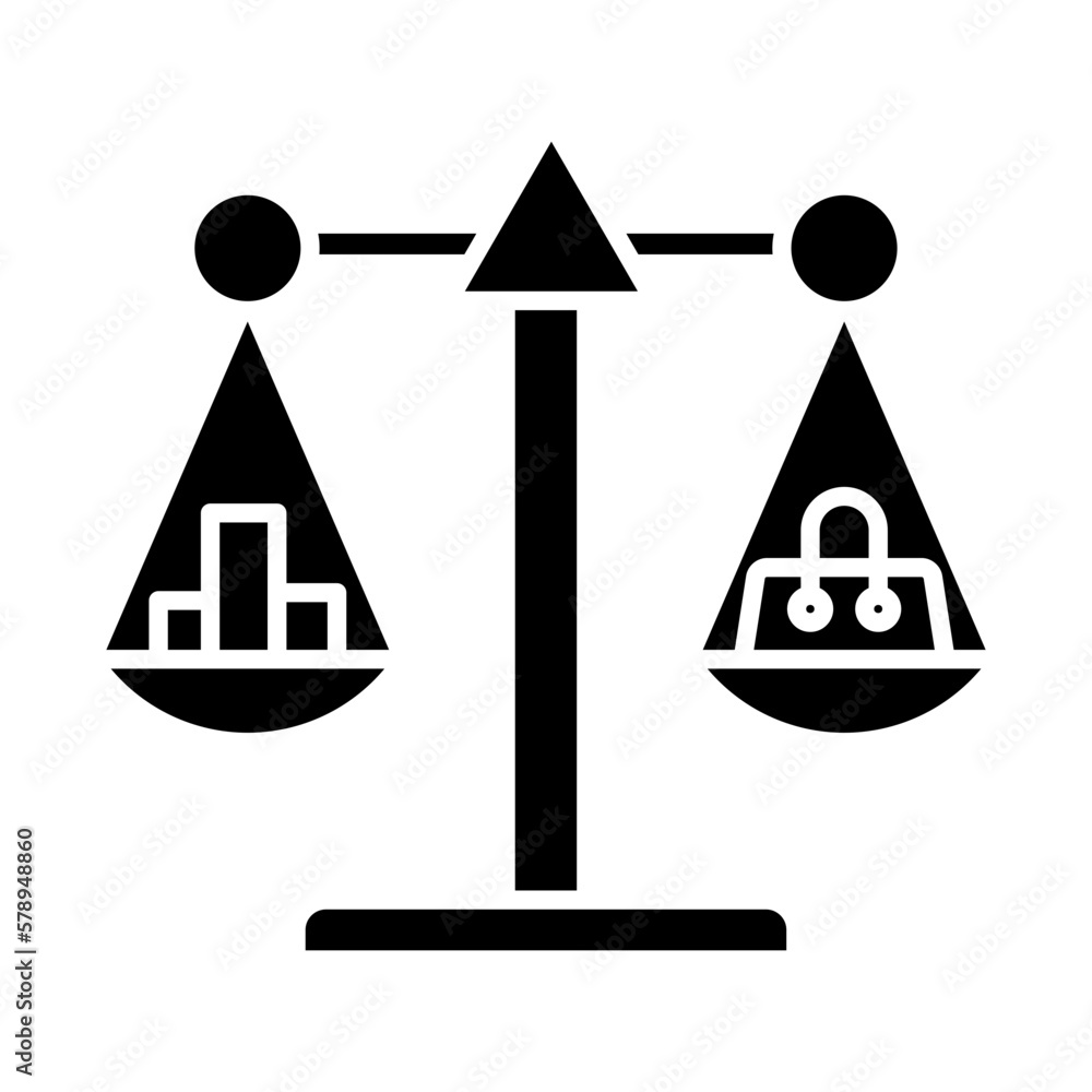 Vetor de Business icon with supply and demand icon. supply and demand ...