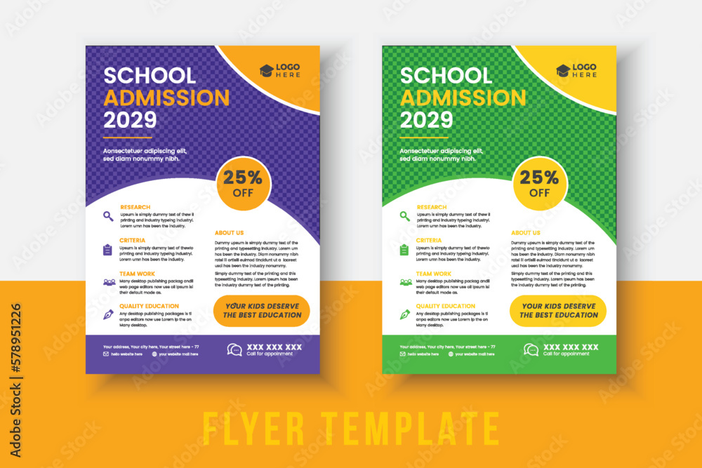 Kids Education Flyer - Kids Back to School Education Admission flyer ...