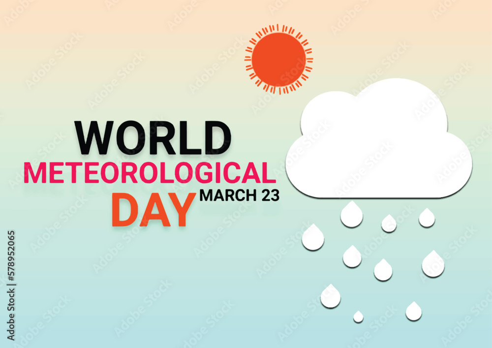 World Meteorological Day. March 23. Vector Illustration of World ...