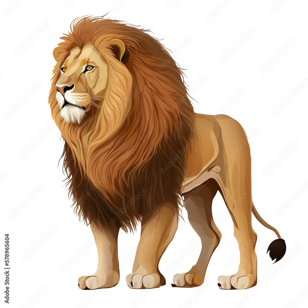 Cartoon transparent lion Stock Illustration | Adobe Stock