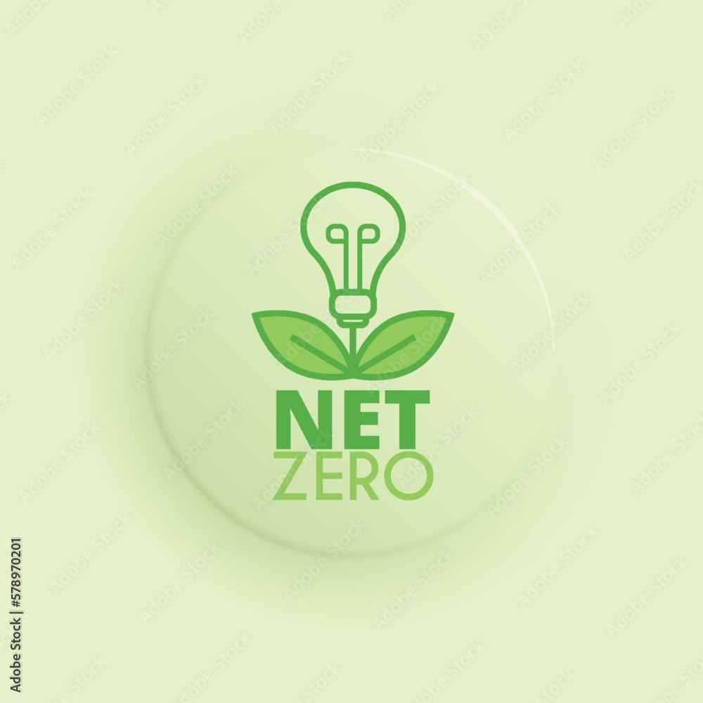 Net Zero emissions 2050 banner. CO2 neutral. Eco-friendly template ...