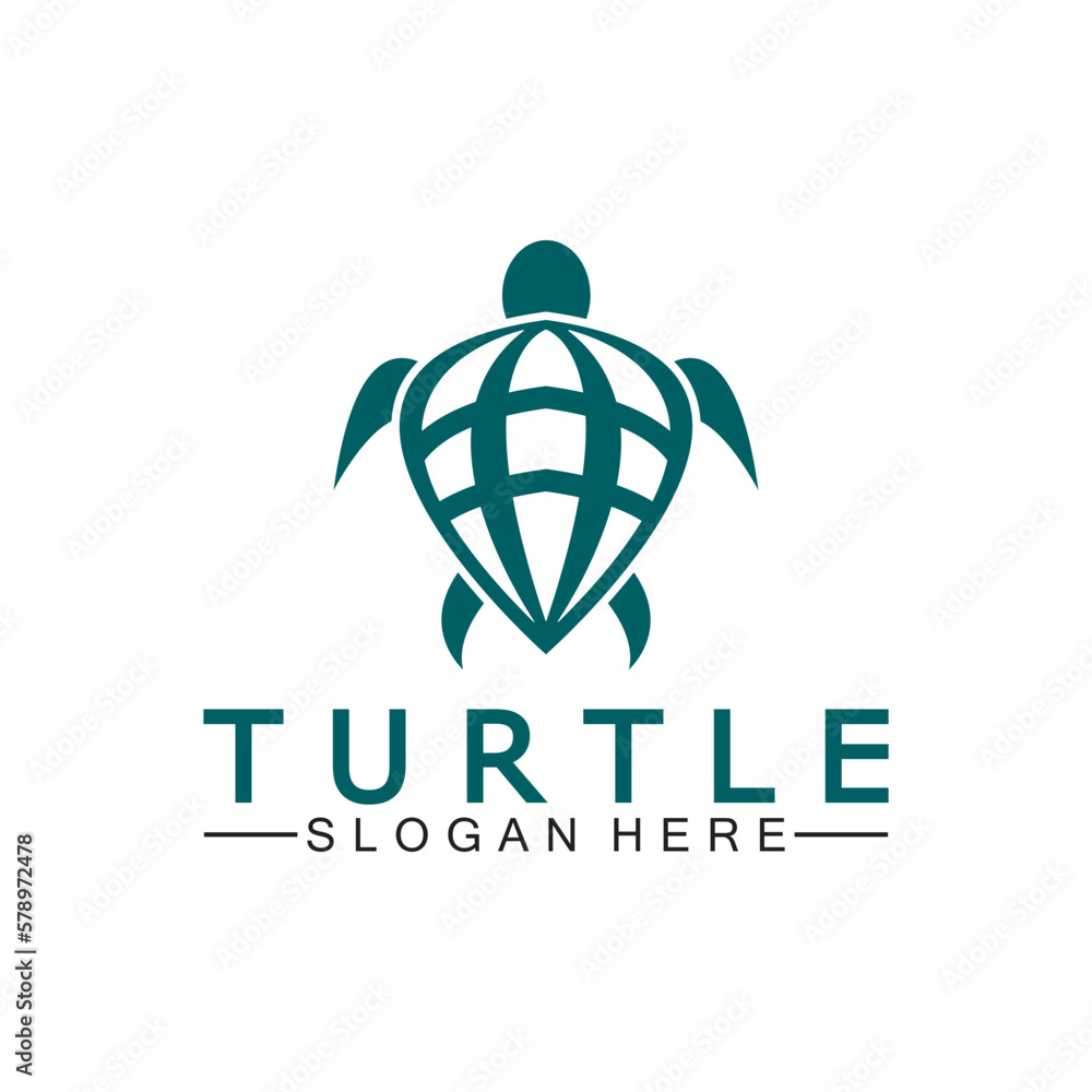 Turtle icon, Sea turtle vector illustration, Logo for buttons, websites ...