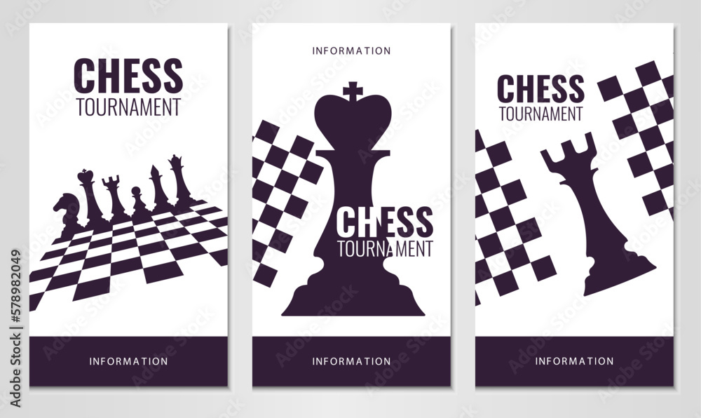 Vector illustration about chess tournament, match, game. Use as ...