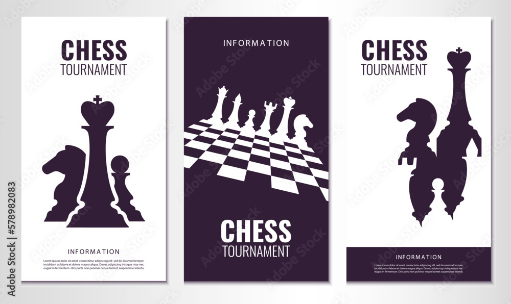 Vector illustration about chess tournament, match, game. Use as ...