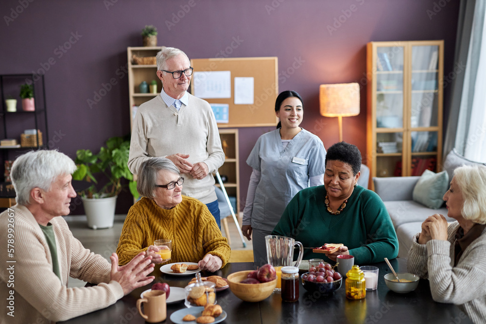 Family Breakfast Scene
