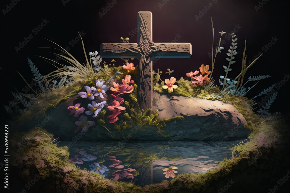 Cross on a Hill - Easter symbol - sacrifice of jesus christ ...