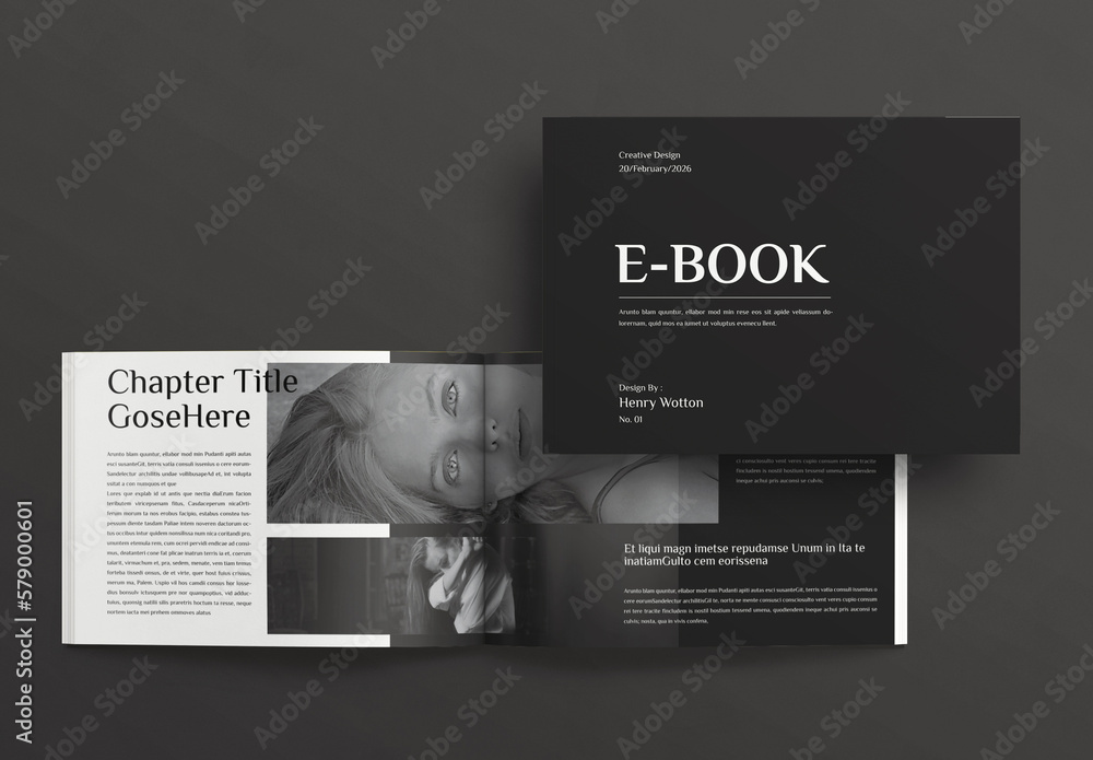 Ebook Template Landscape Stock Template | Adobe Stock