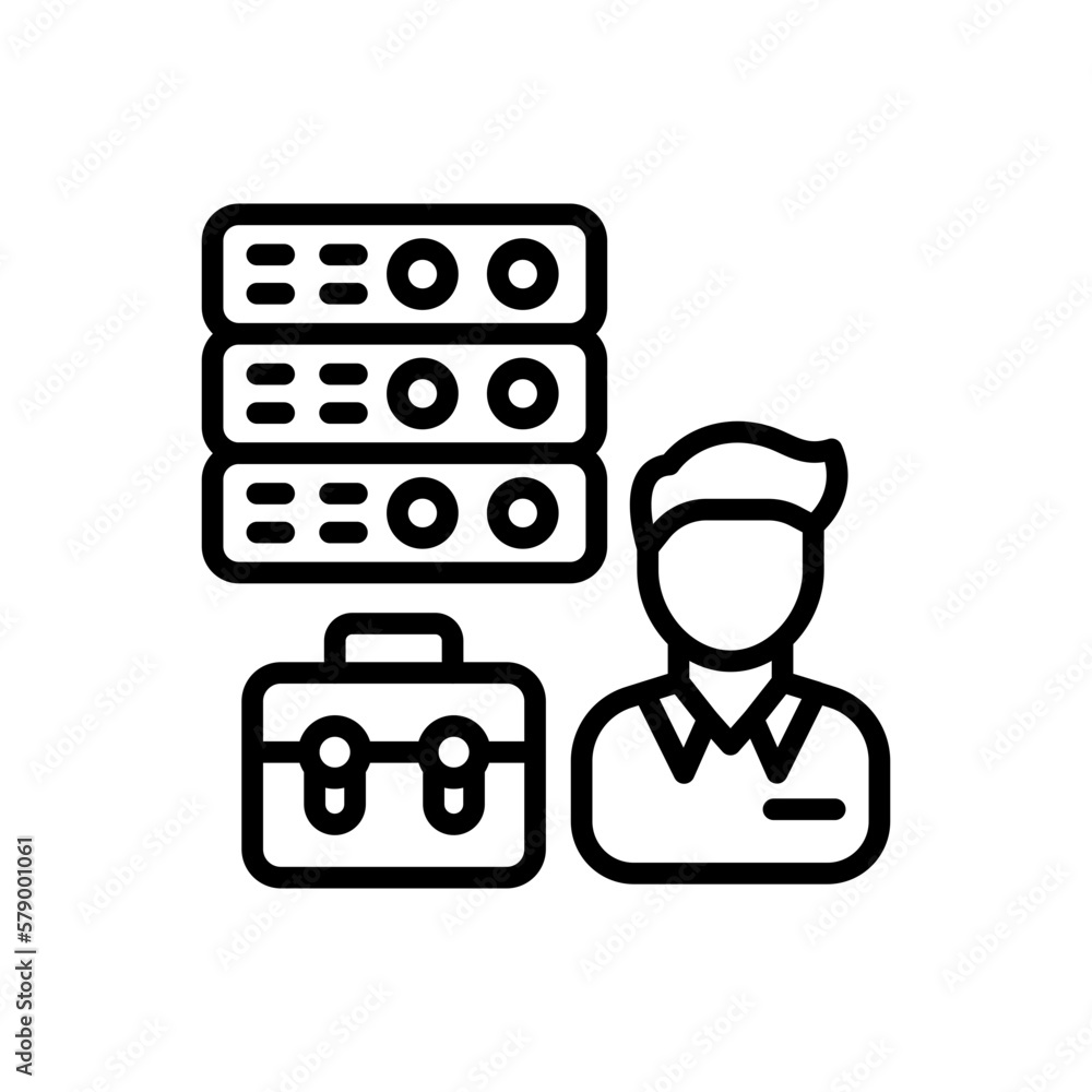 Employee Database icon in vector. Logotype Stock Vector | Adobe Stock
