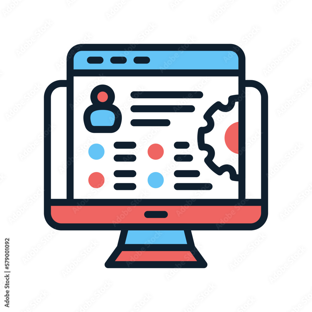 HR Software icon in vector. Logotype Stock Vector | Adobe Stock