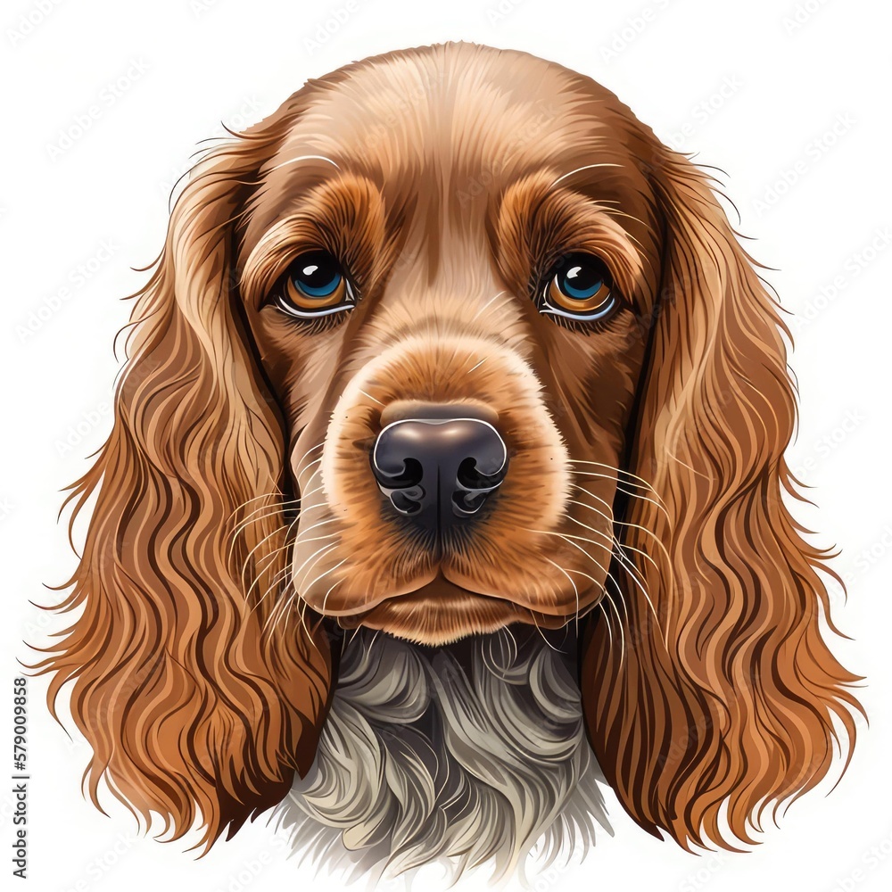 Cocker spaniel logo. Cocker spaniel head image in cartoon style ...
