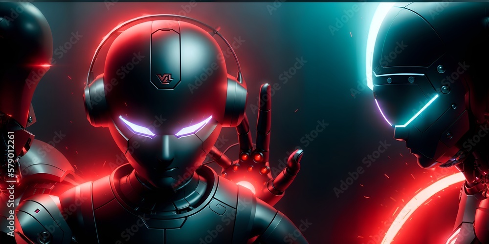 Ai robot Background created with generative ai technology, Stock ...