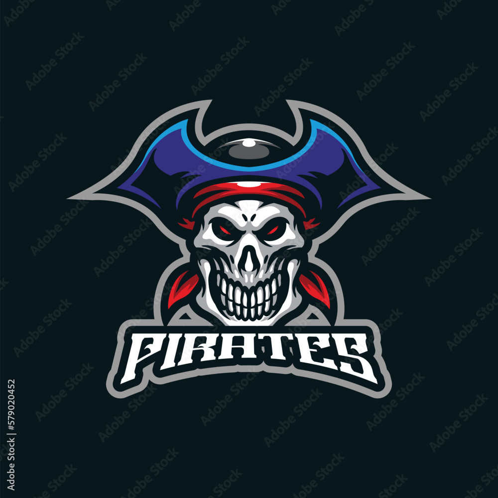 Pirates mascot logo design vector with modern illustration concept ...