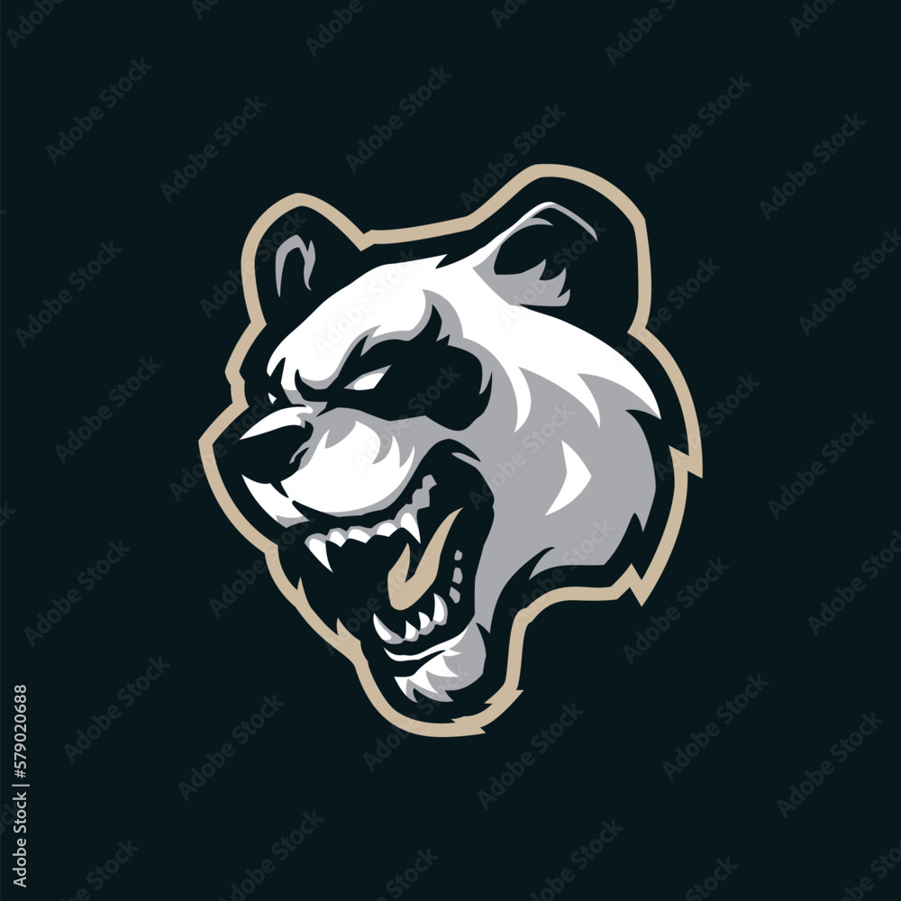 Panda mascot logo design vector with modern illustration concept style ...