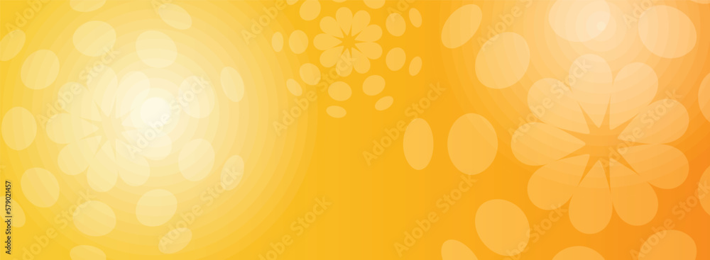 Yellow banner with Sun rays, lines background, light Stock Vector ...