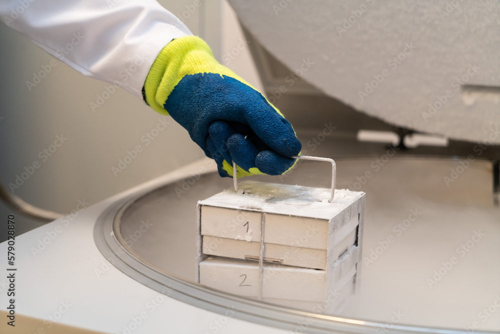 Foto de Container with liquid nitrogen, injecting quality into biobanks ...