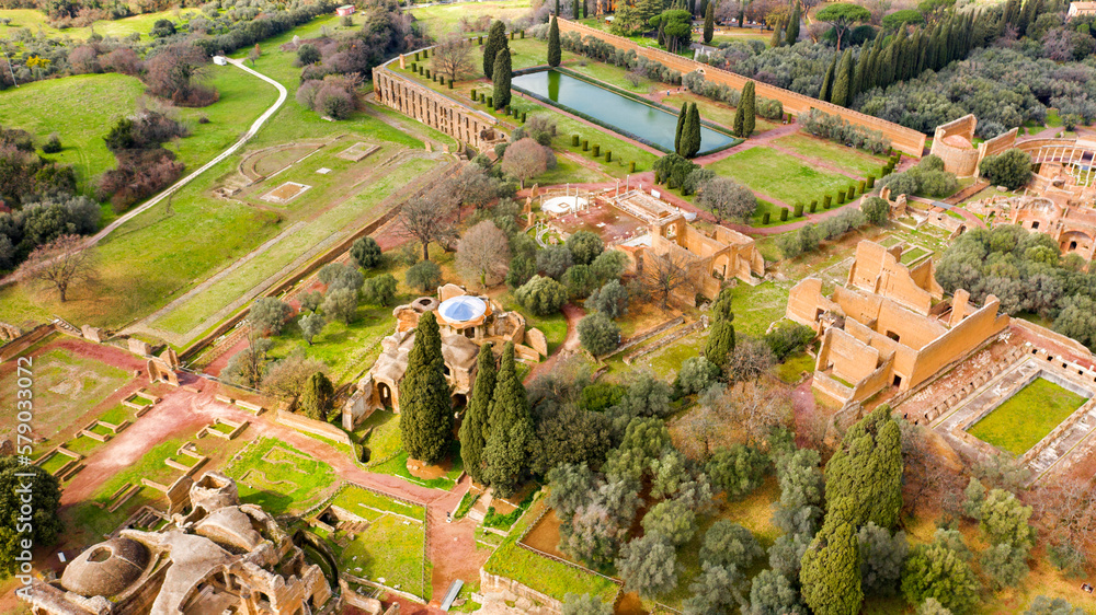 Hadrians Villa Aerial View