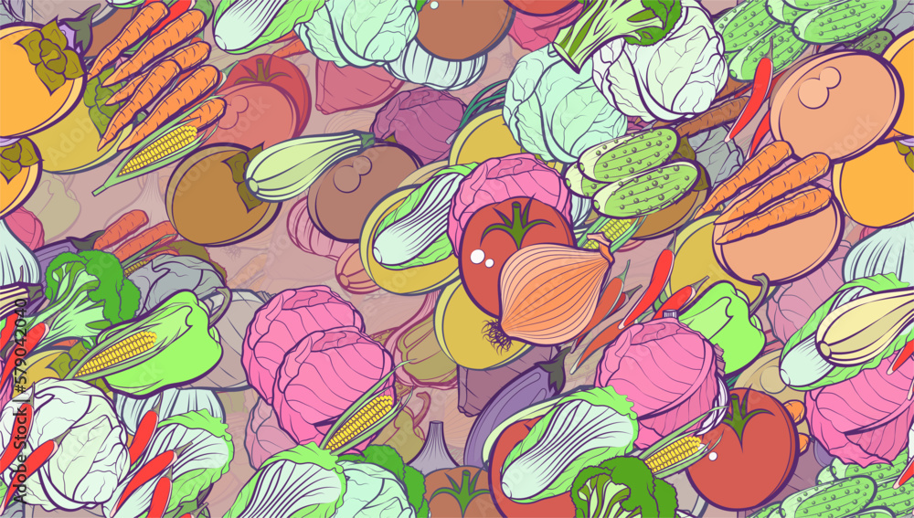 Background pattern abstract design texture. Seamless. Health food ...