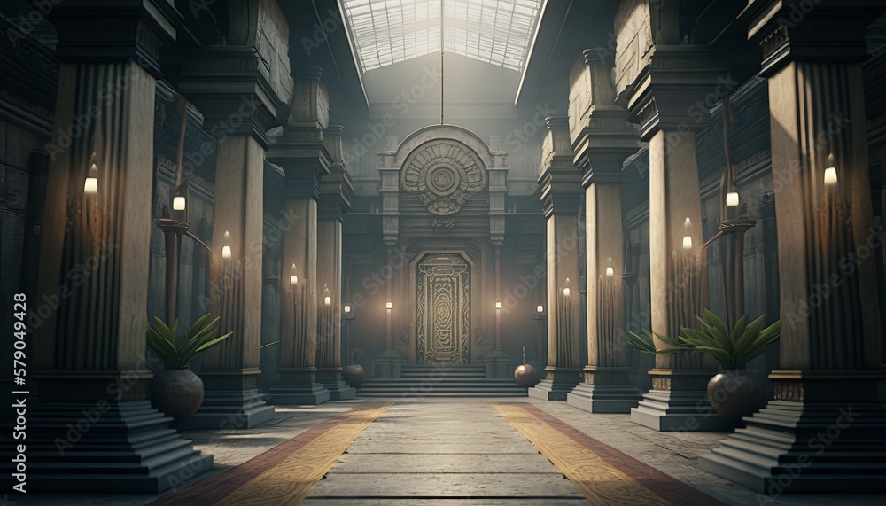 Grand royal palace background. Generative AI technology. Stock ...