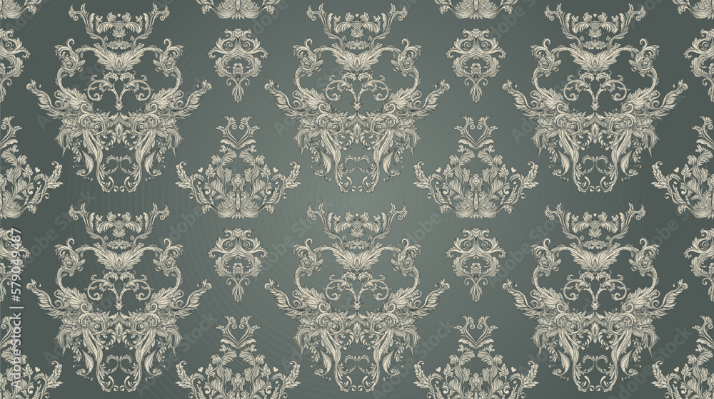 Seamless vintage baroque pattern for retro wallpapers. Enchanted ...