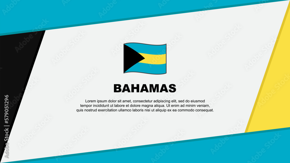 Bahamas Flag Abstract Background Design Template. Bahamas Independence ...