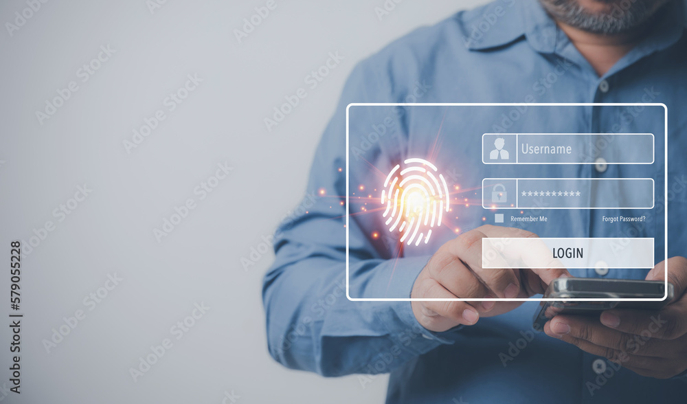 Technology to security protects information private by scan fingerprint ...