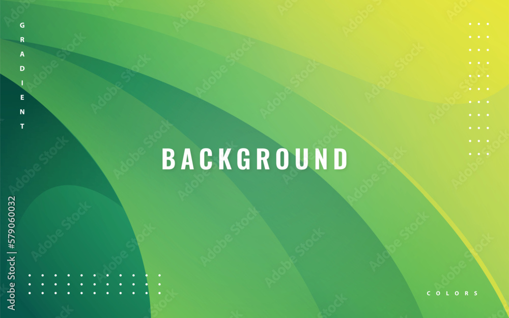 Green abstract background with dynamic effect. Modern wave with vector ...