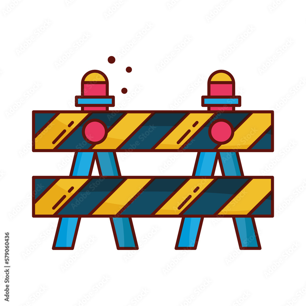 no entry barrier png icon transparent background Stock Illustration ...