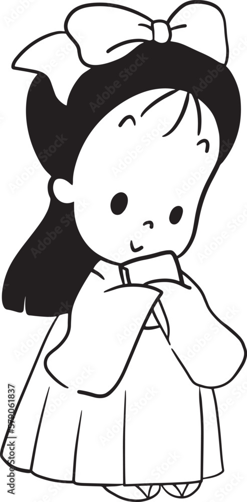 girl cartoon doodle kawaii anime coloring page cute illustration ...