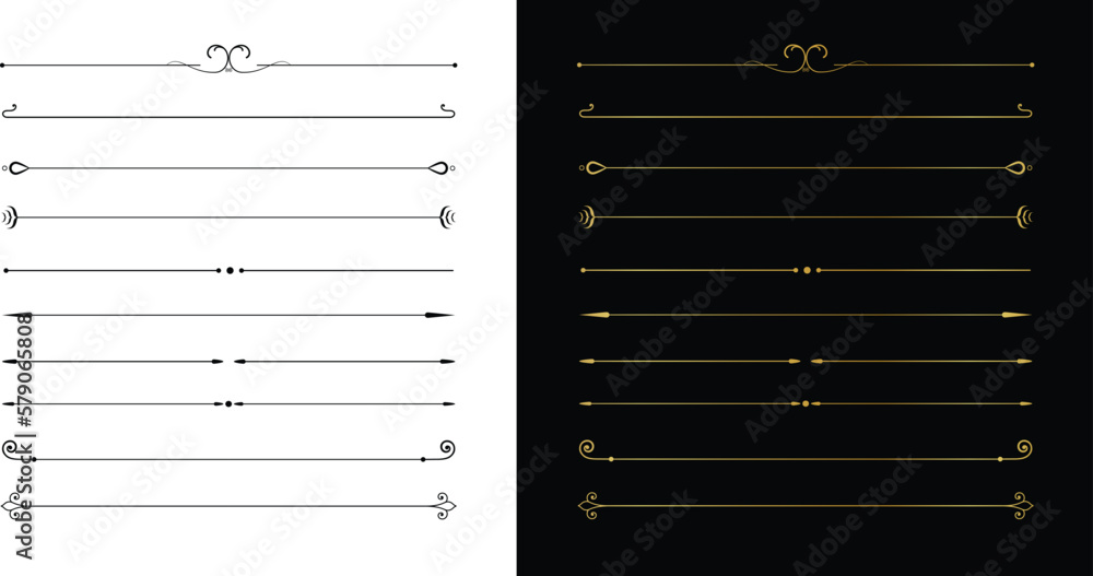 new ornamental line dividers collection Stock Vector | Adobe Stock