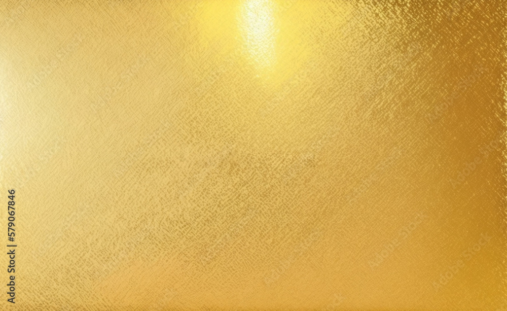 Shiny gold foil polished background with the reflection of golden light ...