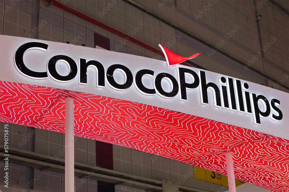 SHANGHAI, CHINA- NOV. 6, 2022: ConocoPhillips sign is seen during the ...