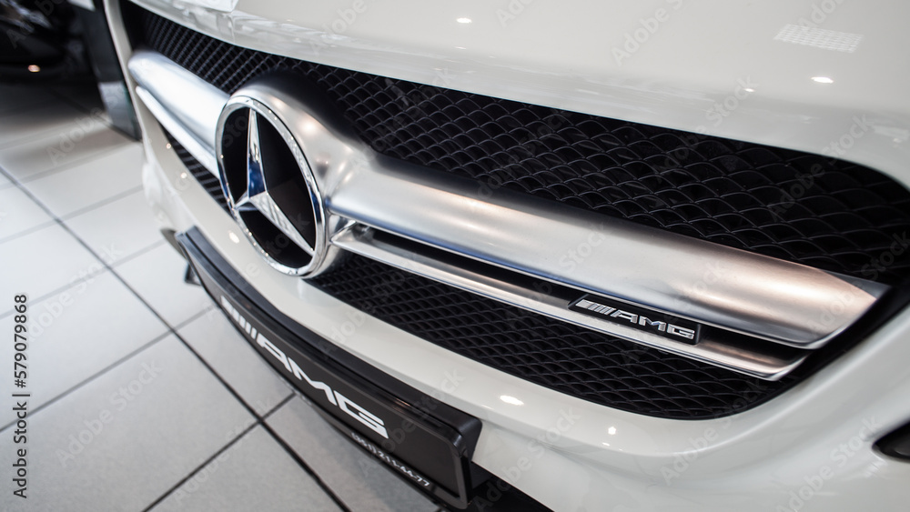 logo Mercedes GLA 43 AMG Stock Photo | Adobe Stock