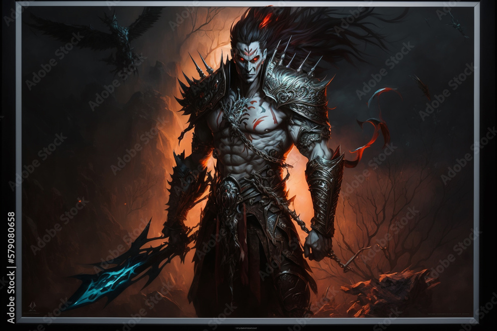 Fantasy Warrior | featuring a fierce warrior standing and isolated, and ...