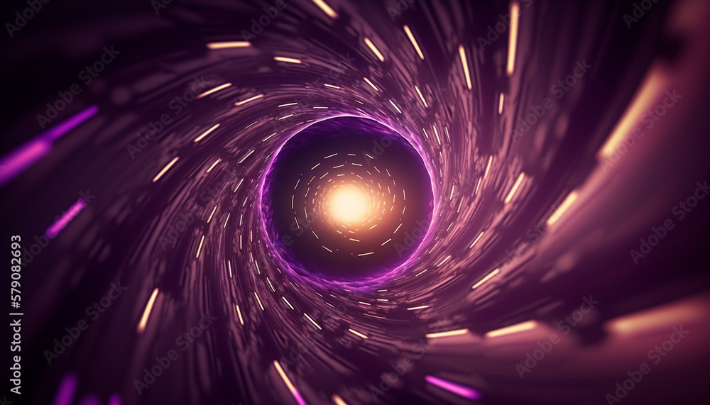 Dimensions Collide: Abstract Representation of a Vortex Tunnel Leading ...