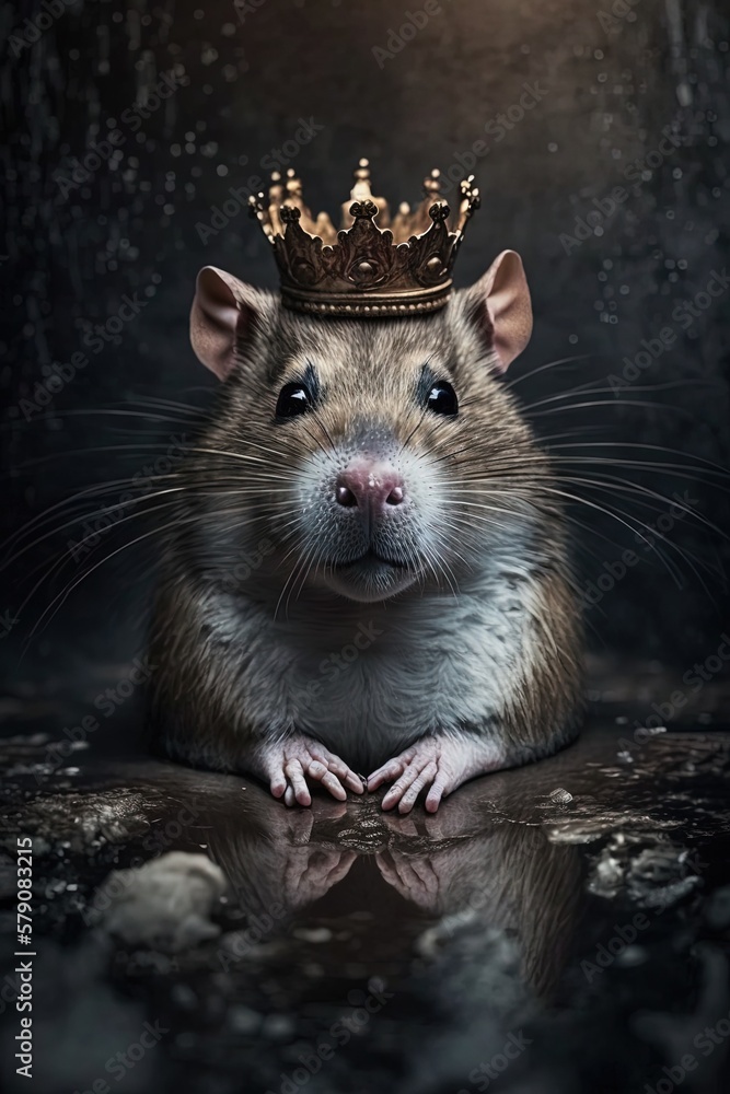 King Mouse wearing a crown - a rat wearing a crown Animal kingdom ...