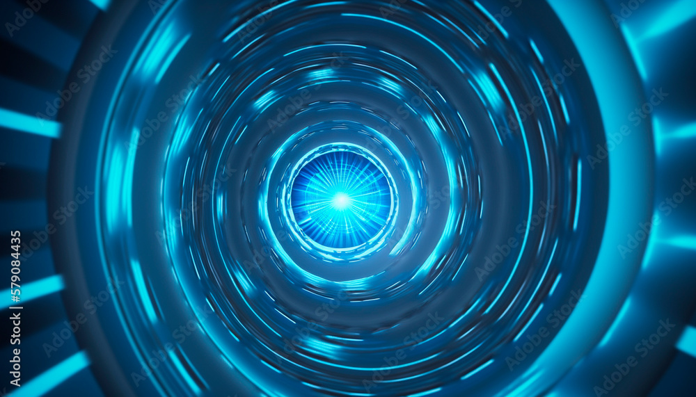 Dimensions Collide: Abstract Representation of a Vortex Tunnel Leading ...