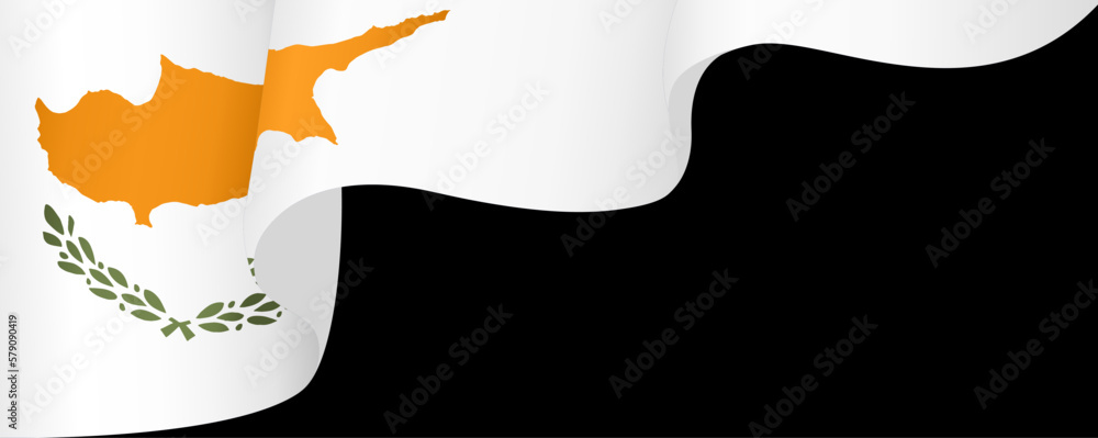 Cyprus flag wave isolated on png or transparent background Stock Vector ...