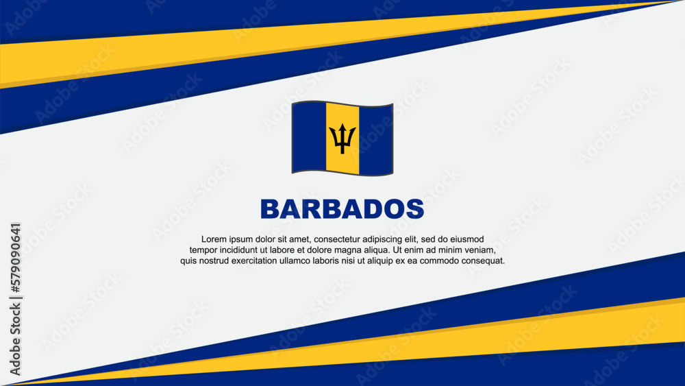 Barbados Flag Abstract Background Design Template. Barbados ...