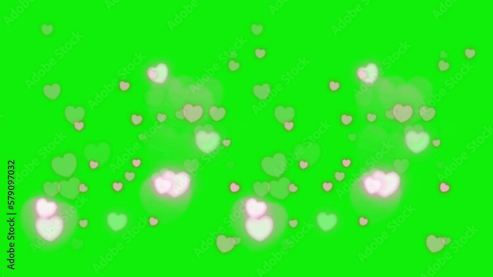 love animation looks beautiful, with green screen background, suitable ...
