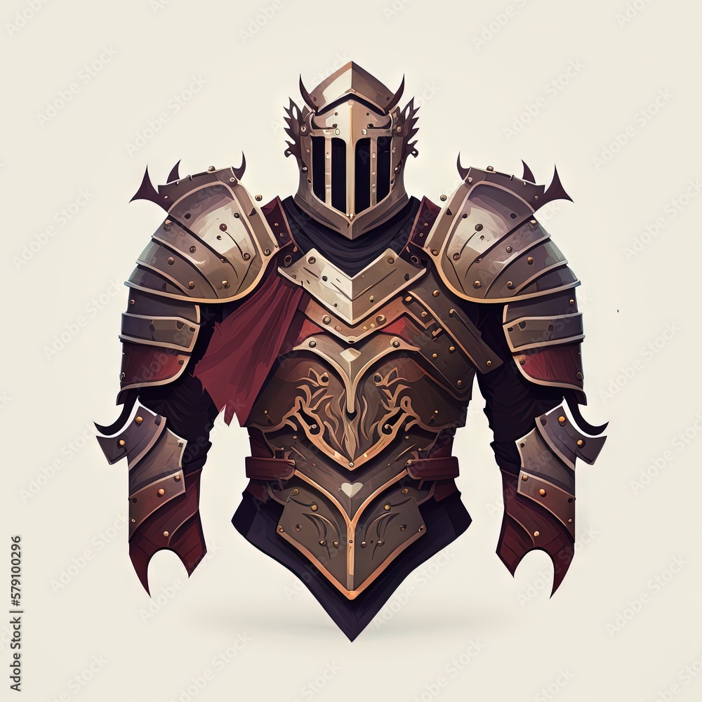 a stylized illustration of a knight's armor with spikes and spikes on ...