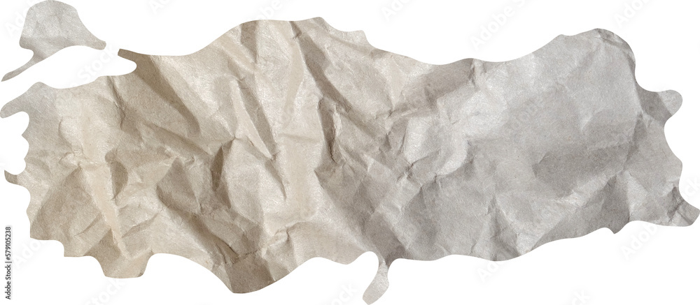 Turkey map paper texture cut out on transparent background. Stock Photo ...