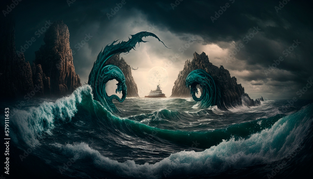 Navigating the Perilous Waters: Odysseus Braving Scylla and Charybdis ... Navigating the Perilous Waters: Odysseus Braving Scylla and Charybdis ...
